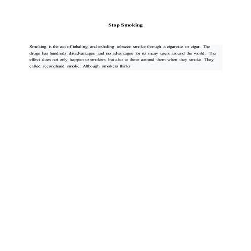 Stop smoking | PDF