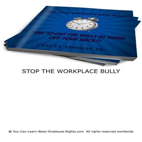 Stop The Workplace Bully!! | PDF