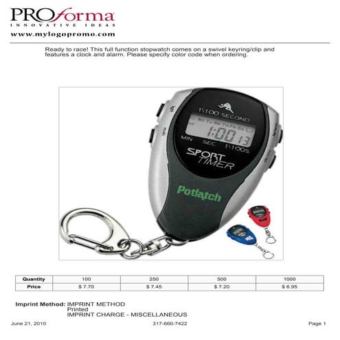 Stopwatch | PDF