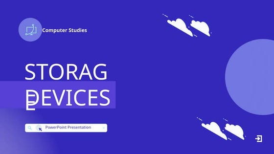 Presentation on storage devices | PPT