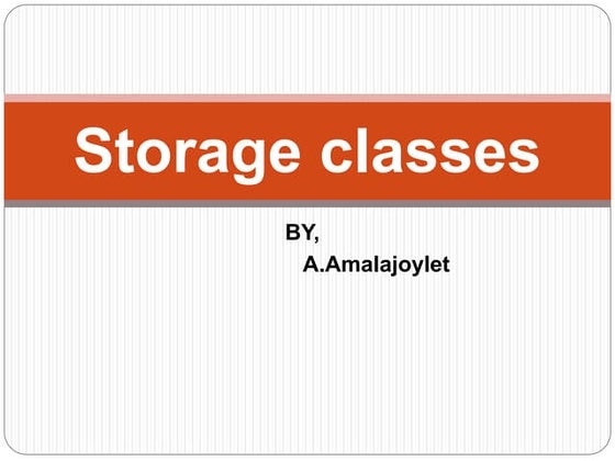 Types Of Storage Class Specifiers In C Programming Pdf 7965