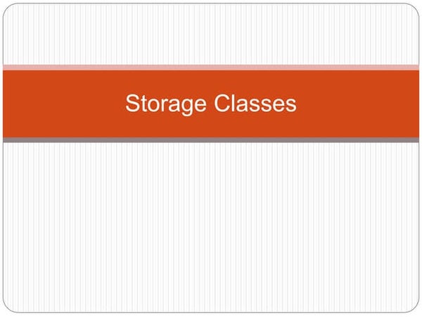 Types Of Storage Class Specifiers In C Programming 6101