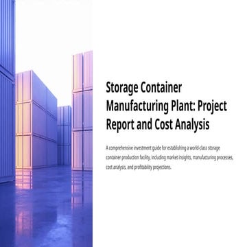 Setting Up a Storage Container Manufacturing Unit PPT | PPTX