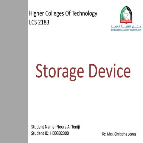 Storage device | PPTX
