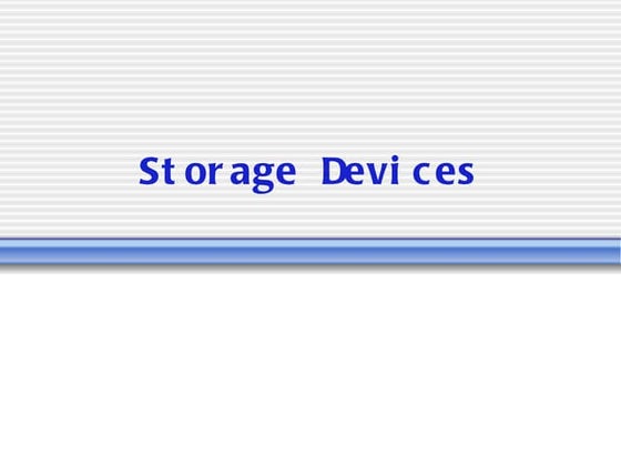 Storage and memory devices grade 4 | PPTX