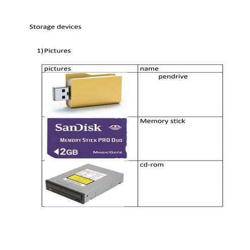 Storage devices | DOCX