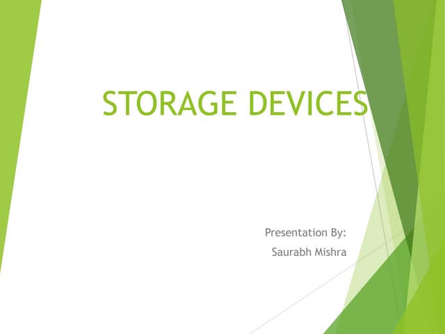 Types of Storage Devices | PPTX