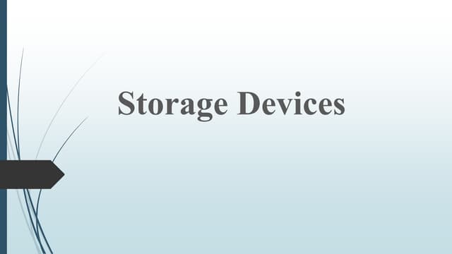 Storage Devices | PPTX