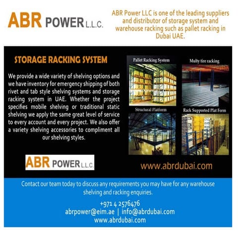 Storage racking system uae | PPT