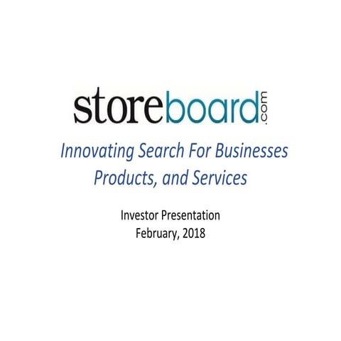 Storeboard WeFunder Investor Presentation | PPTX