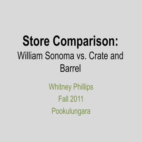 Store comparison | PPTX