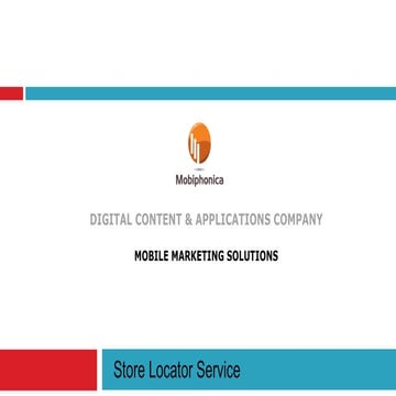 Store locator service mobile | PPT