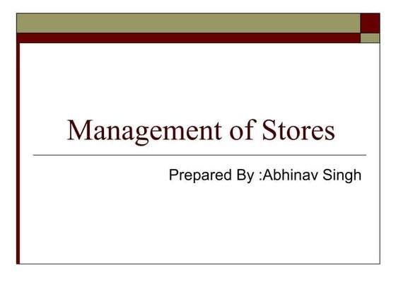 Store management | PPT | Retail Industry | Industries