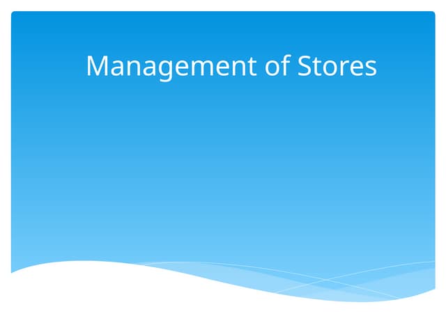 Store management | PPT