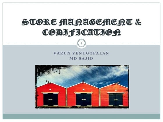 Materials Codification and Classification | PPT