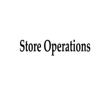 Store operations | PPTX