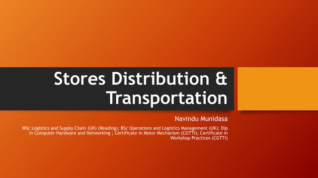 Goods inward procedure, inspection and documentation | PPTX