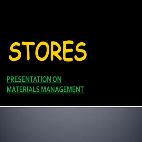 Stores presentations | PPTX