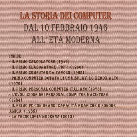 Storia dei computer | PPTX