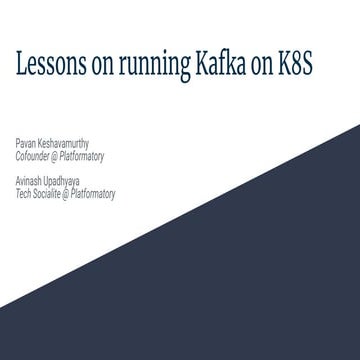 Stories From Running Kafka On K8s Pdf