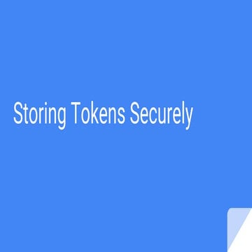 Secure Token Storage | PDF