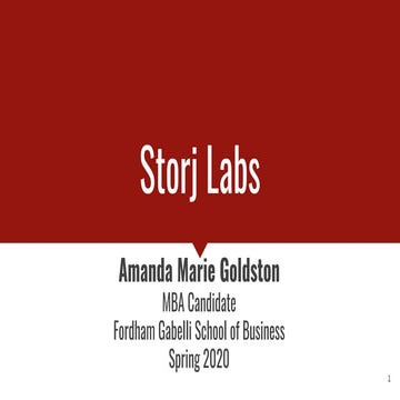 Storj Labs - Blockchain Cloud Storage | PDF