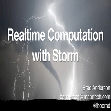 Realtime Computation With Storm Ppt