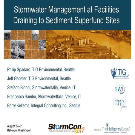 StormCon 2017 - Stormwater Management at Facilities - Draining to ...
