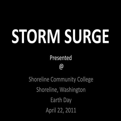 Earth Day Presentation of Storm Surge | PDF