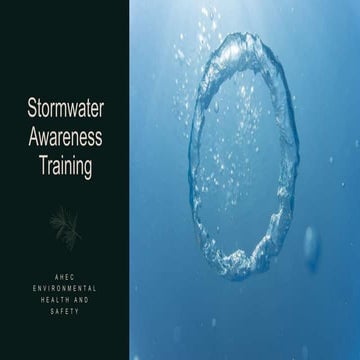 Stormwater Awareness Training | PPTX
