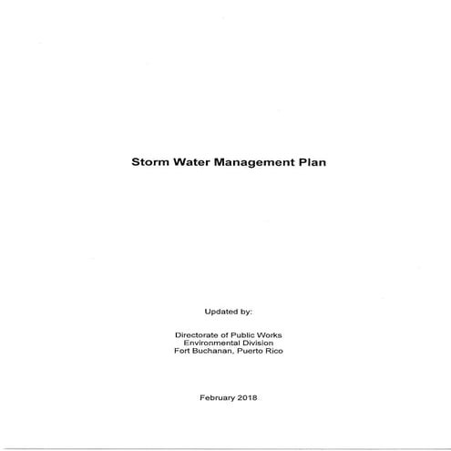 Fort Buchanan Storm Water Management Plan | PDF | Water Services | Home ...