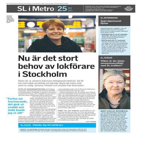 Stort behov av lokförare i Stockholm | PDF