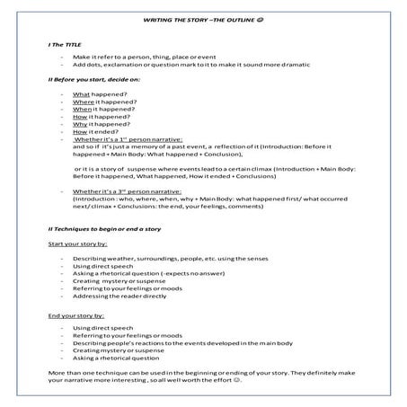 Story outline (writing acivities) | PDF
