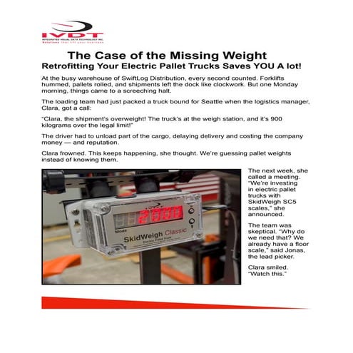 The Case of Missing Load Weight in Typical Shipping / Receiving ...