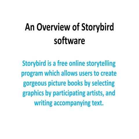 Storybird software ppt | PPTX