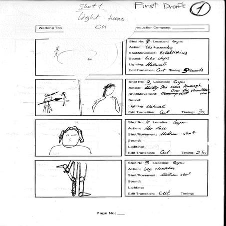 First Draft Storyboard | PDF
