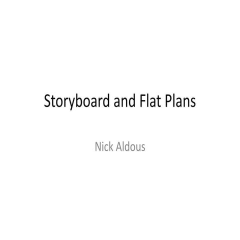 Storyboard and flat plans | PPTX