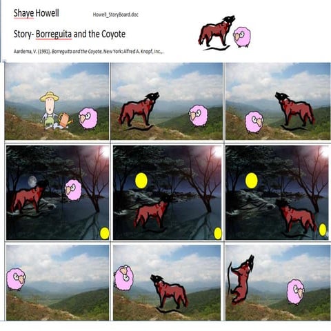 Story Board for Borreguita and the Coyote | PPTX