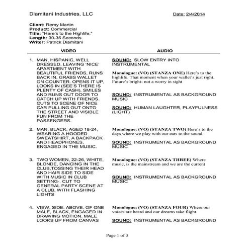 Storyboard for commercial 2 | PDF