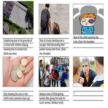 Storyboard for diffrent camera angles | PPTX