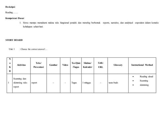 STORY BOARD READING | DOC
