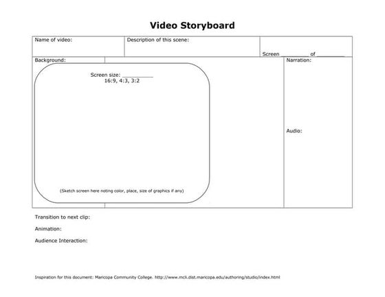 Storyboard template | PPT