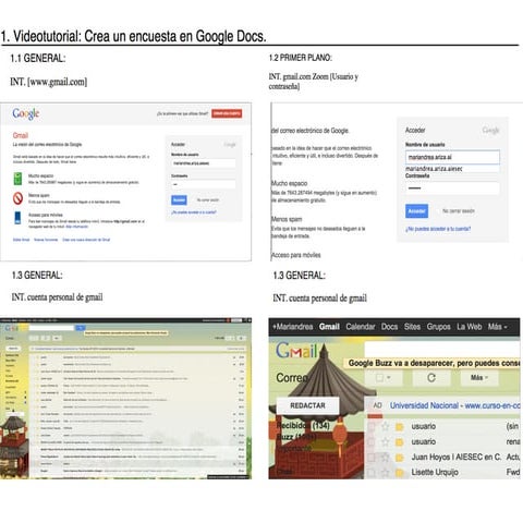 Story board: videotutorial forms google docs | PPT