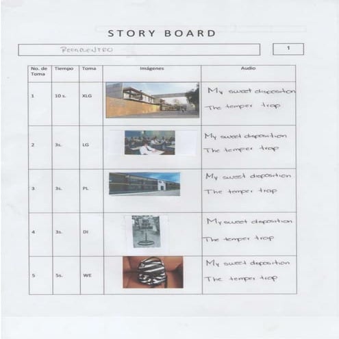 Storyboard word | DOCX
