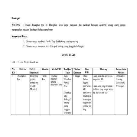 Story board writing | DOCX