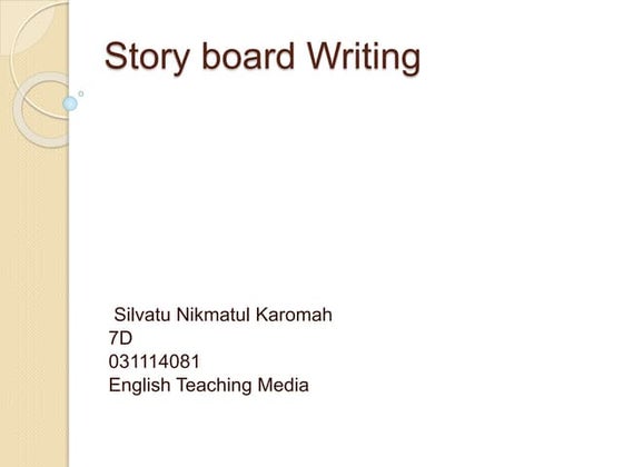 Story board speaking silva | PPT