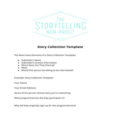 Story Collection Template | PDF