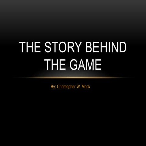 Story in Video Games | PPTX