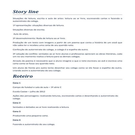 Story line e roteiro | DOC
