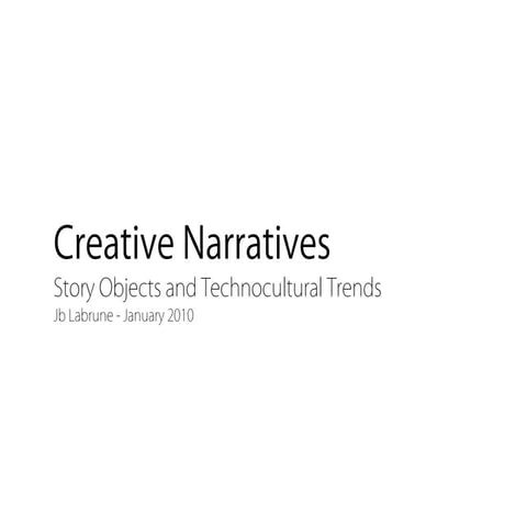 Story objects and constructed Narratives | PPT
